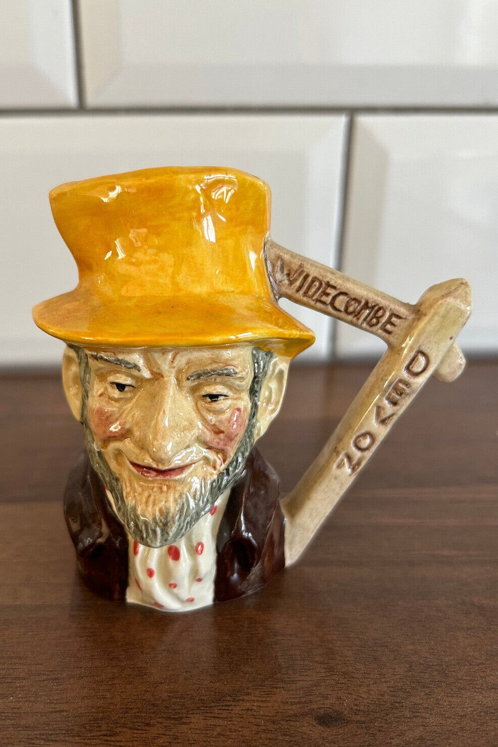 Uncle Tom Cobley character jug - Widecombe Pottery circa 2000