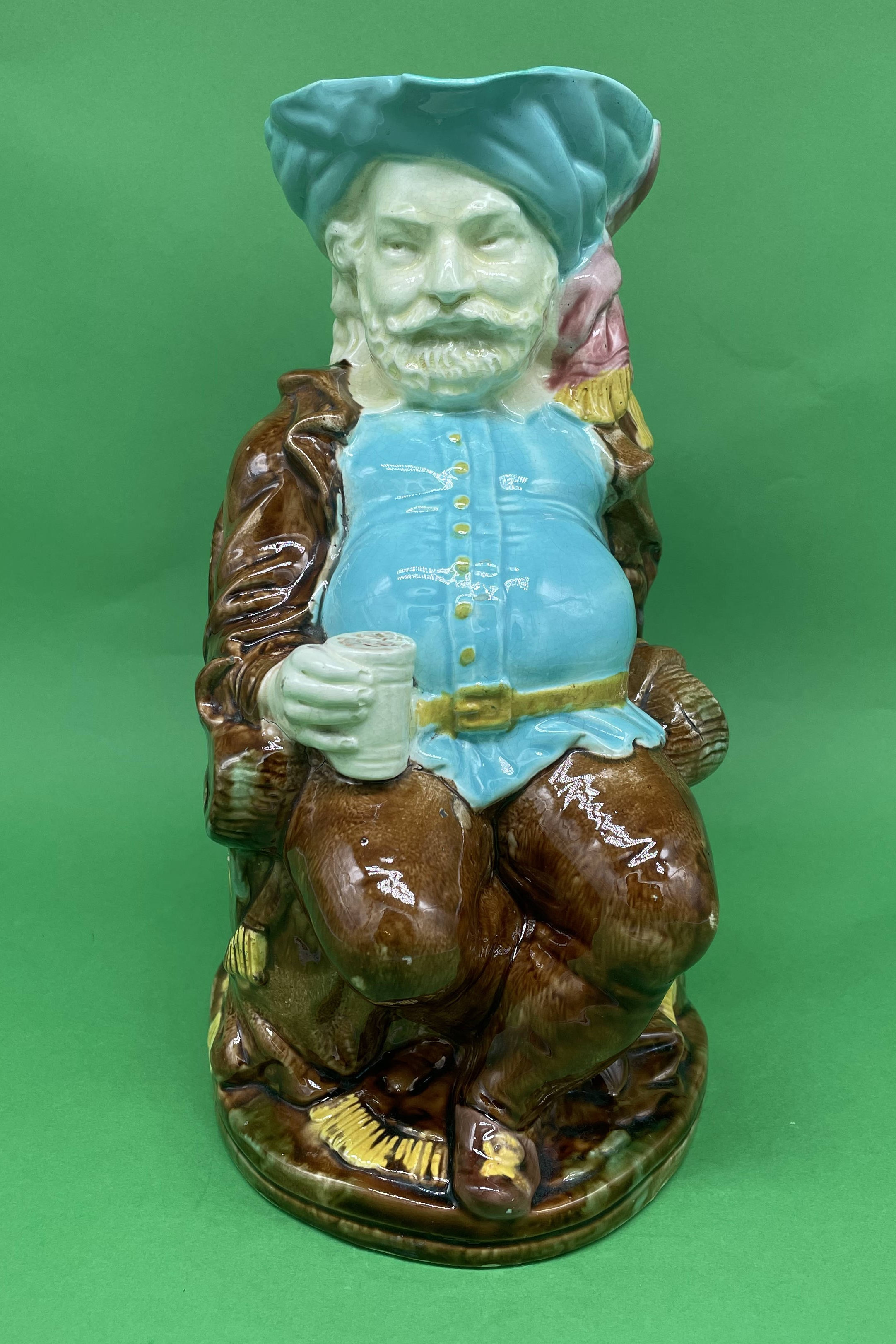 Falstaff majolica toby jug - Edward Steele circa 1880