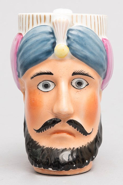 Turk character jug - Kuznetsov Factory circa 1920