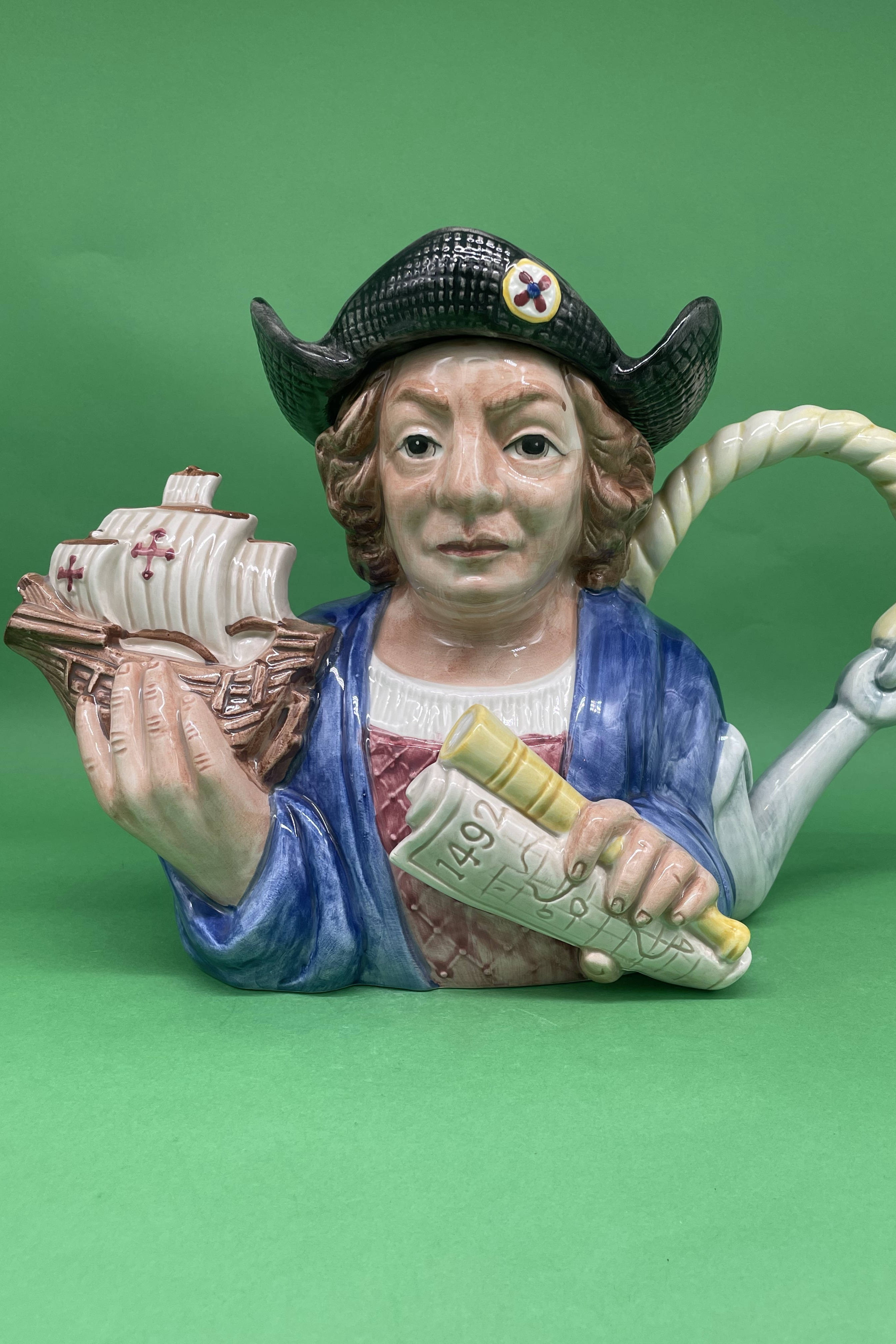 Christopher Columbus teapot - Fitz and Floyd 1992