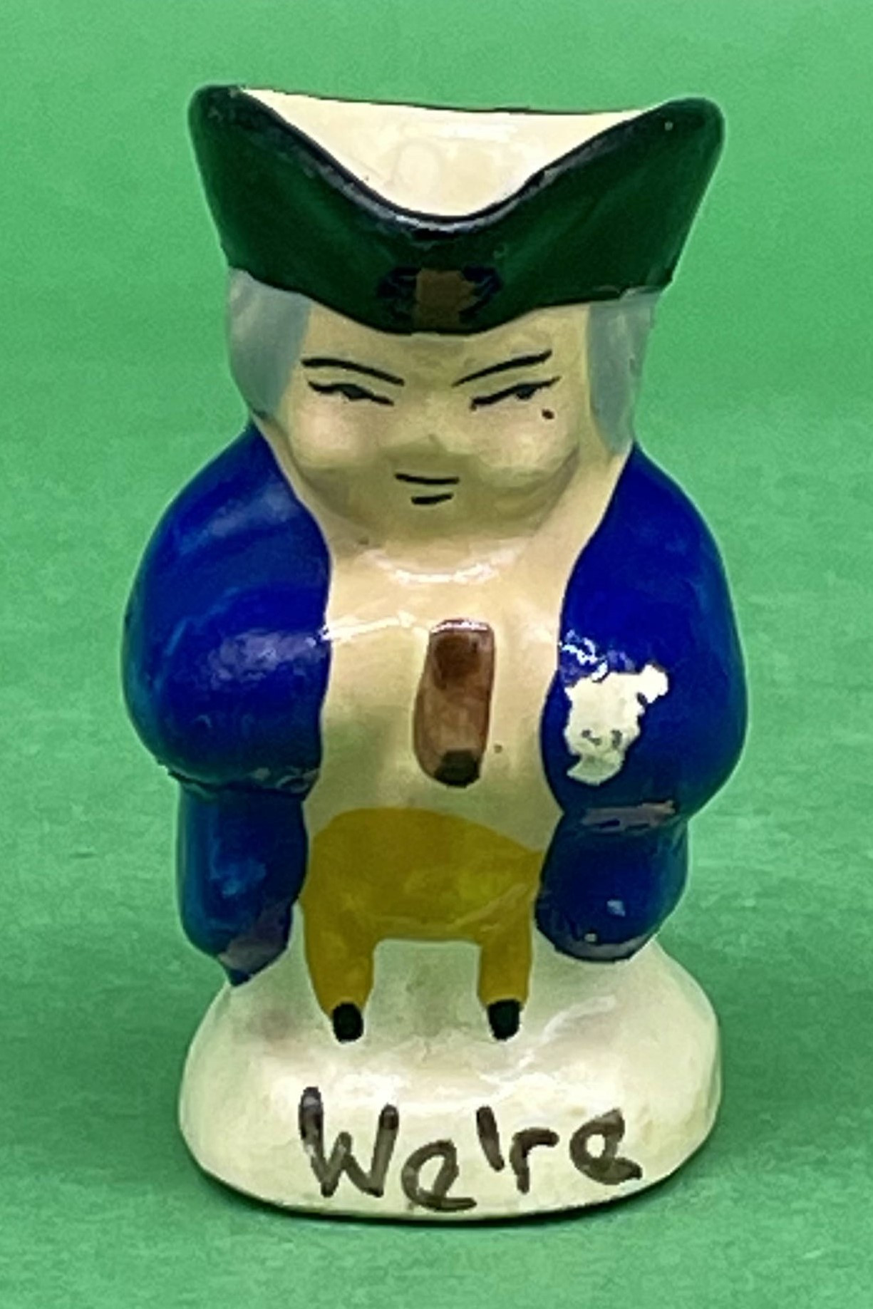 Standing Toby jug miniature blue jacket - England circa 1975