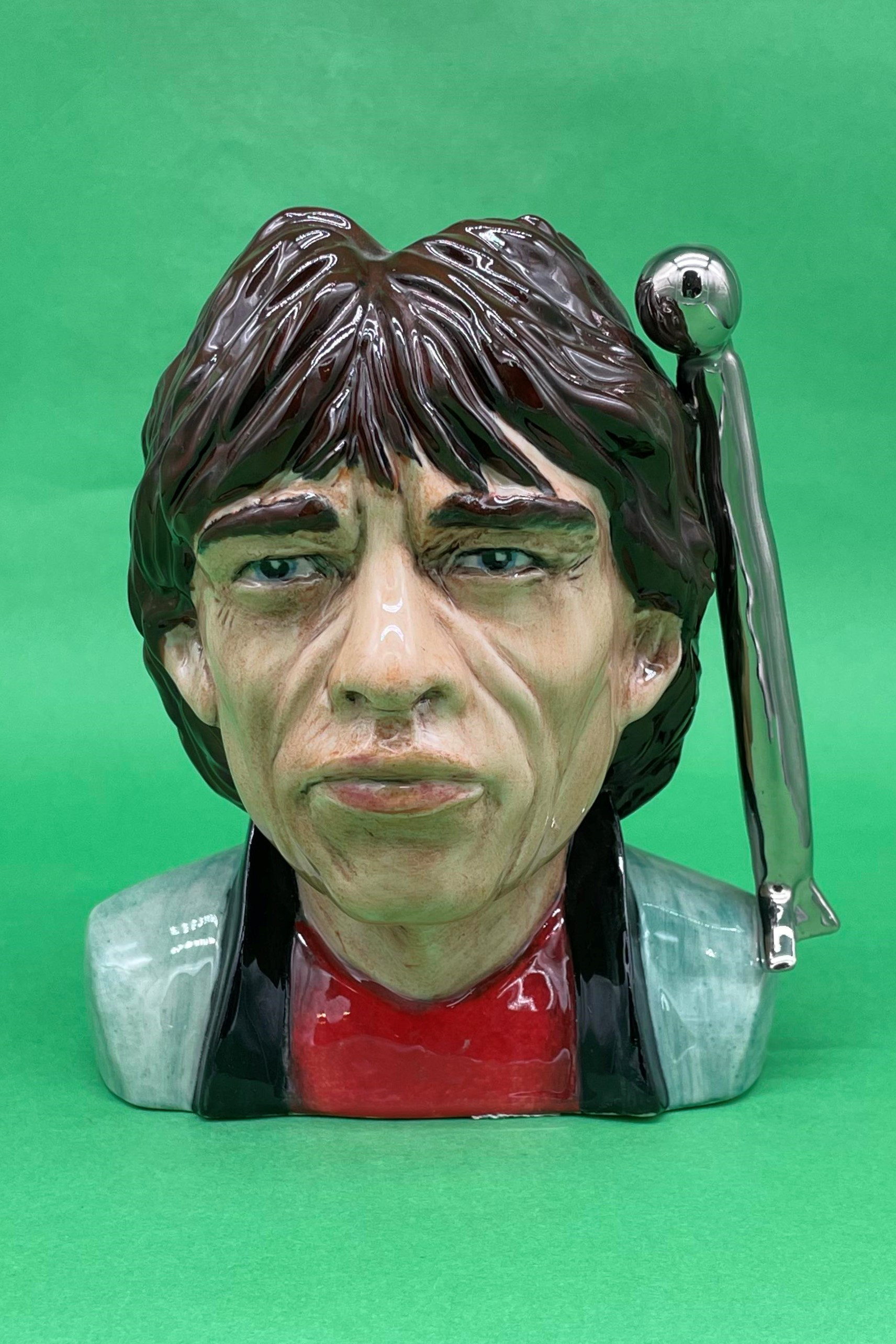 Mick Jagger character jug blue jacket - circa 1980