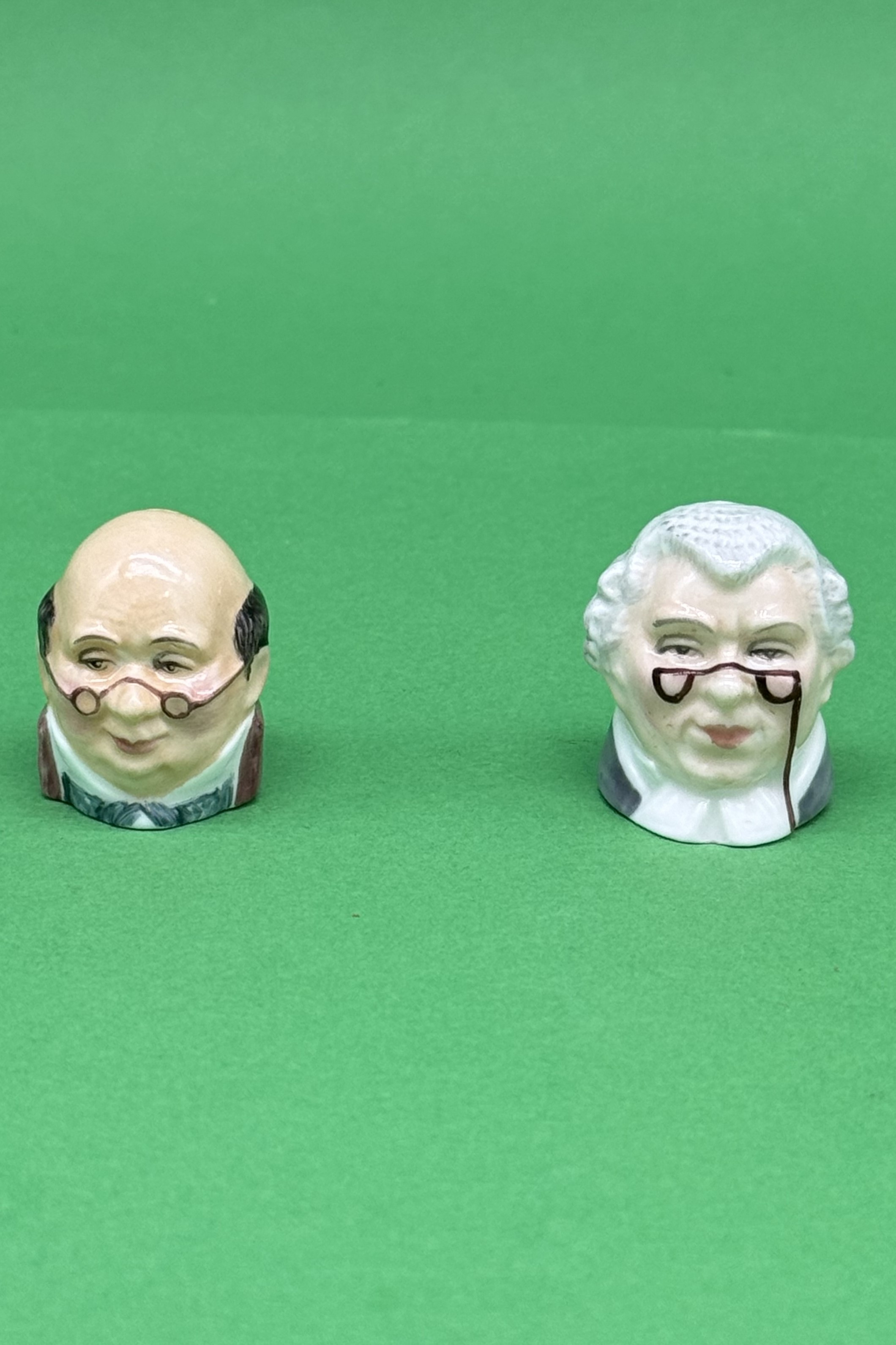 Mr. Pickwick & Sergeant Buz Fuz thimbles - Francesca circa 1985