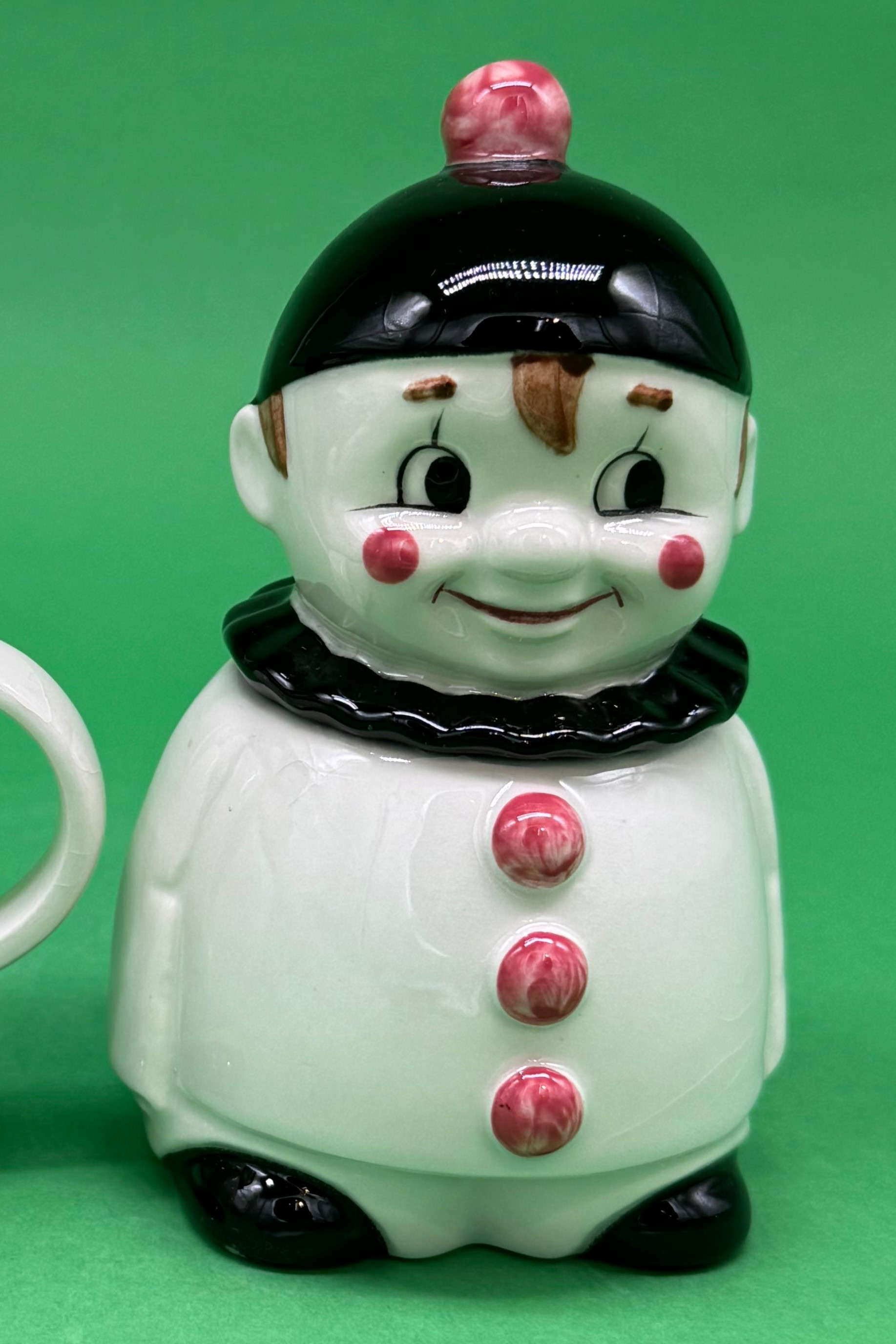 Clown sugar bowl red - Goebel circa 1960