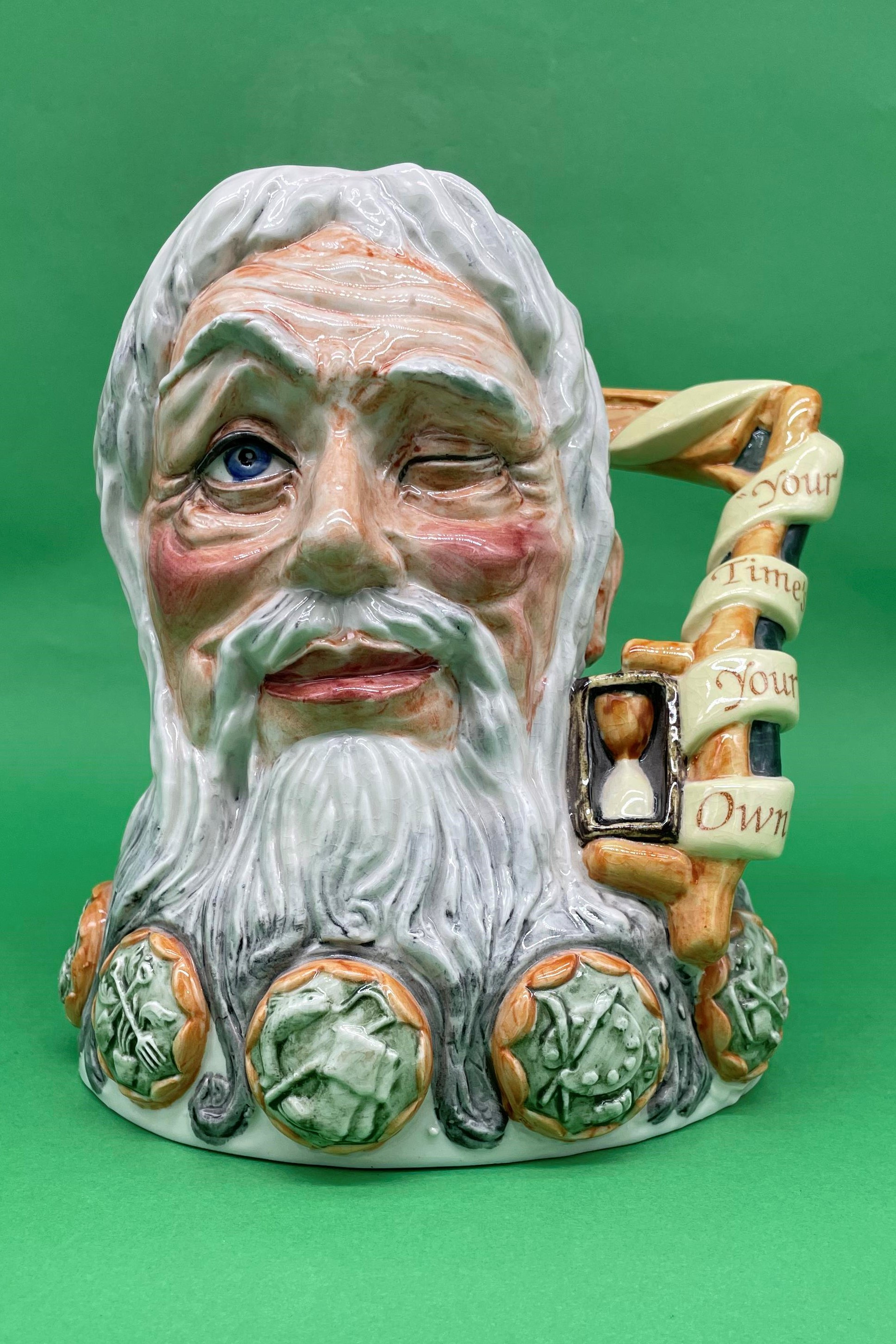 Old Father Time character jug - Five Towns Jugs circa 2000