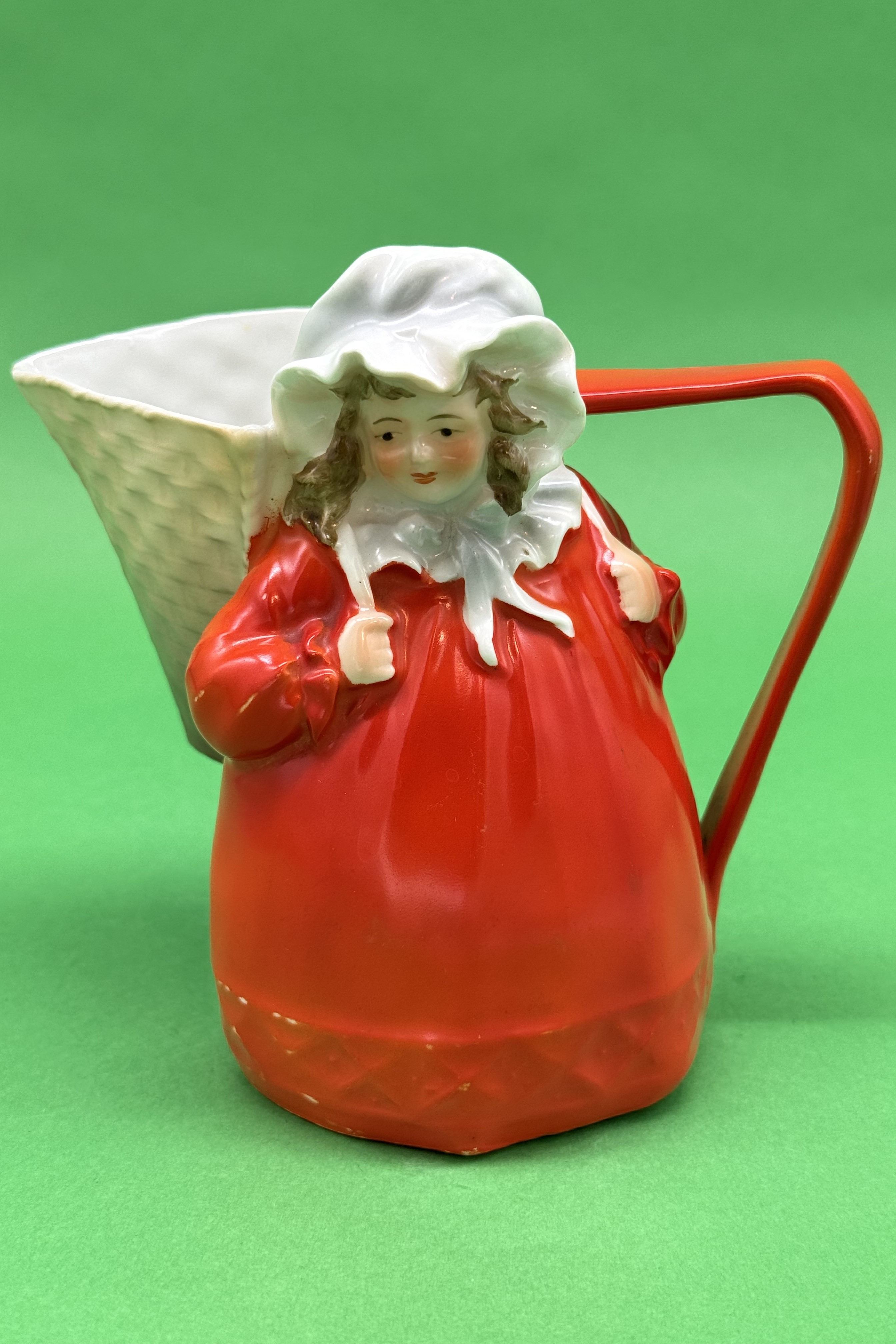 Girl with Basket toby jug milk red - Royal Bayreuth circa 1920