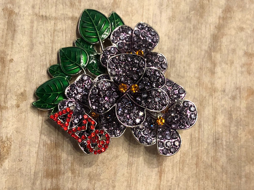 African violet brooch | Itsallgreekplus