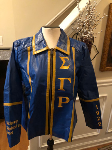 Sigma Gamma Rho Leather Jacket | Itsallgreekplus