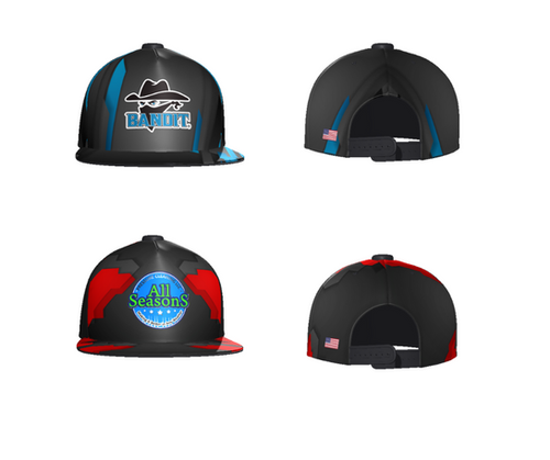 Flat Bill Hats Custom Design All Over Print | The Dab Marketing