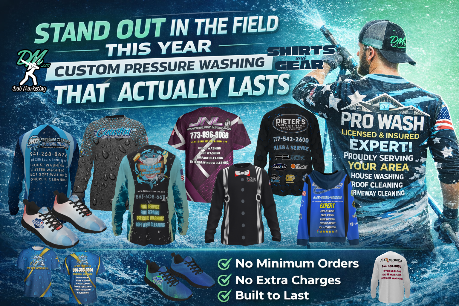 Stand Out in the Field This Year With Custom Pressure Washing Apparel ...