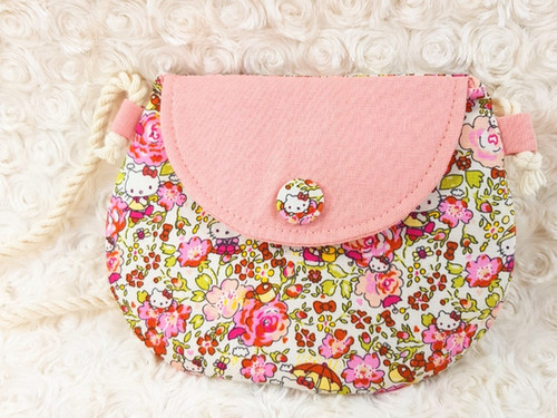 Kids' Mini Bag - Hello Kitty in Pink Flowers | Hanbok Australia