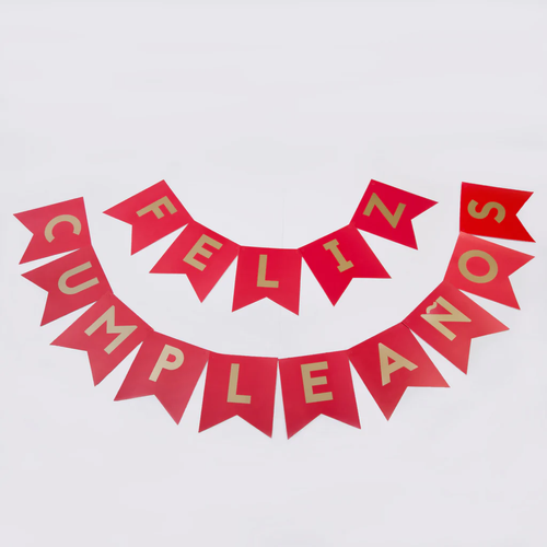 Banderín Happy Birthday Rojo | Gift Me Monterrey