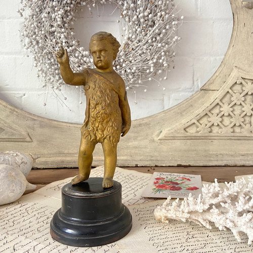 Antique French Putti/Cupid on Stand | Saltmill Vintage