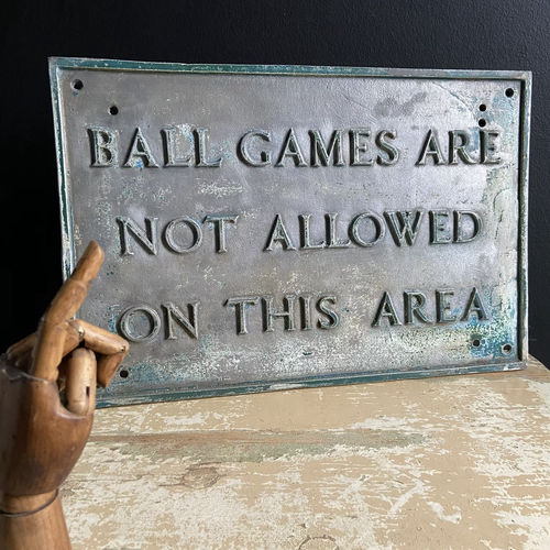 Vintage Metal Ball Games Sign | Saltmill Vintage