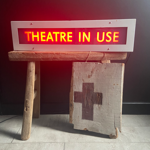 Extra Large Illuminated Vintage Hospital “THEATRE IN USE” Sign ...