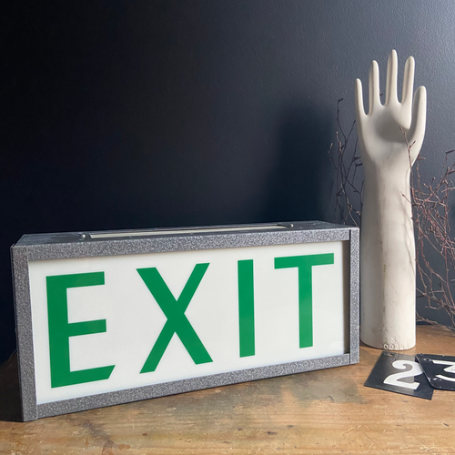 Vintage Illuminated EXIT Sign Lightbox | Saltmill Vintage
