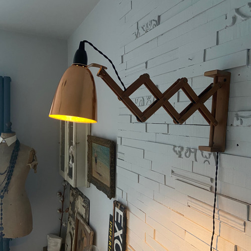 Rare Wall Hung Extendable Scissor Mac Lamp by Conran | Saltmill Vintage