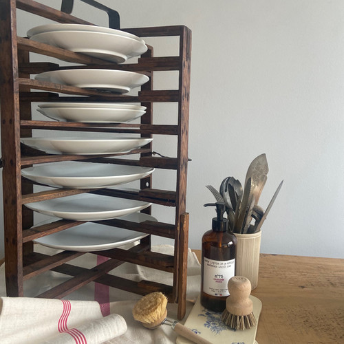 French Vintage Rustic Plate Rack | Saltmill Vintage