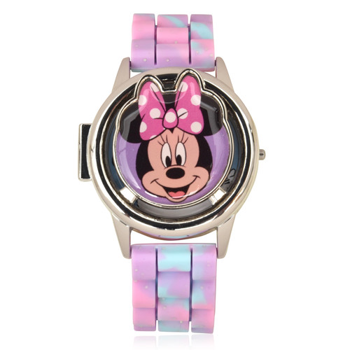 Disney MINNIE MOUSE METAL SPINNER FLIP WATCH with MINNIE and UNICORN ...