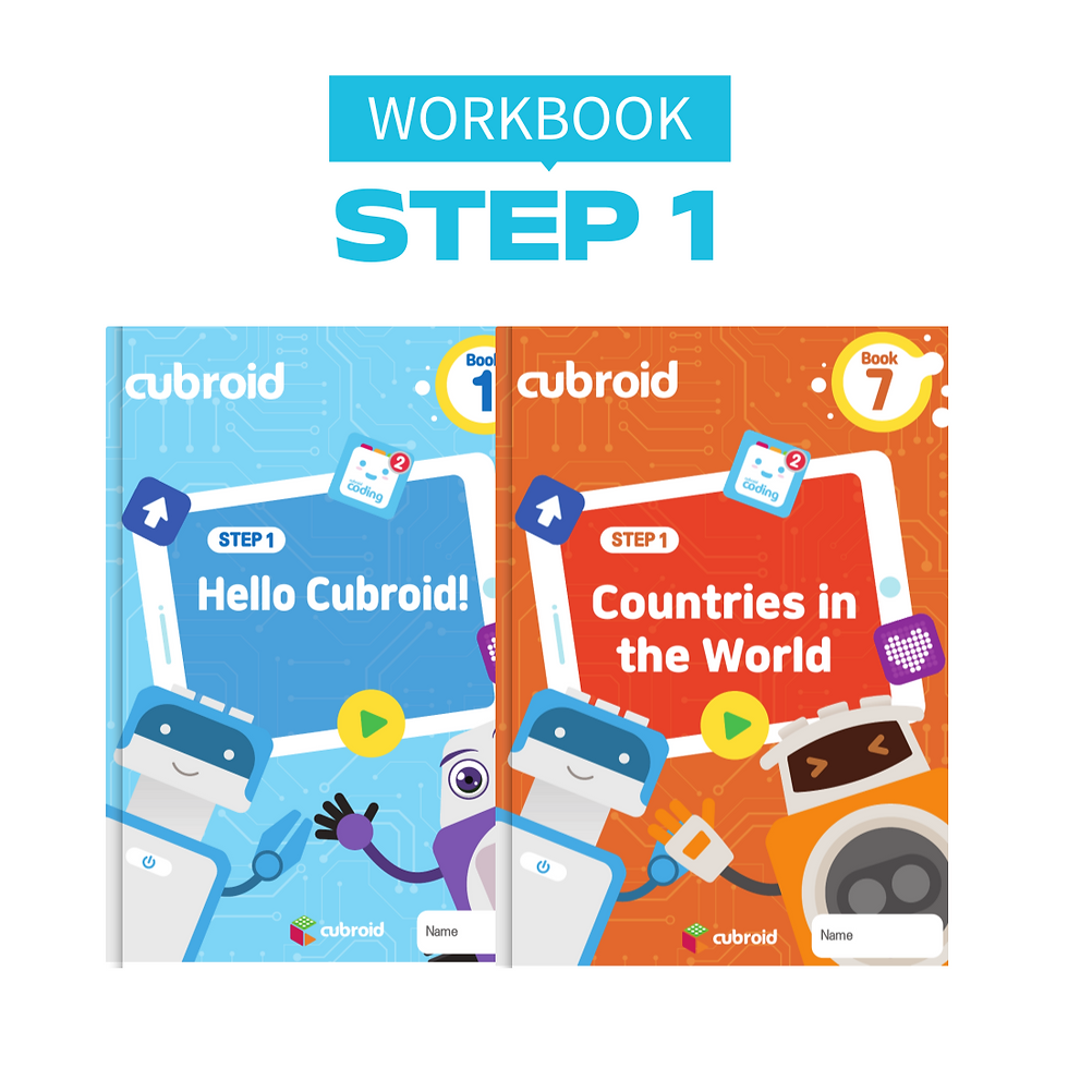 Cubroid STEP 1 : Beginner Coding & Robotics Workbook for Kids (Vol.1~2 ... Cubroid STEP 1 : Beginner Coding & Robotics Workbook for Kids (Vol.1~2 ...