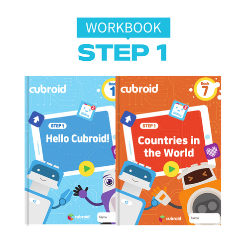 Cubroid STEP 1 : Beginner Coding & Robotics Workbook for Kids (Vol.1~2 ...