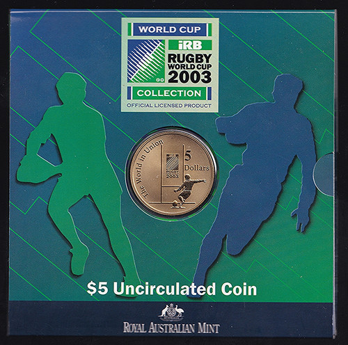 Australia 2003 Five Dollars $5 (Rugby World Cup) - Uncirculated ...