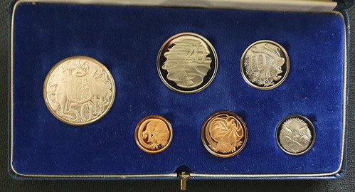 Australia 1966 Proof 6 Coin Set - Original Packaging with Dark Blue ...