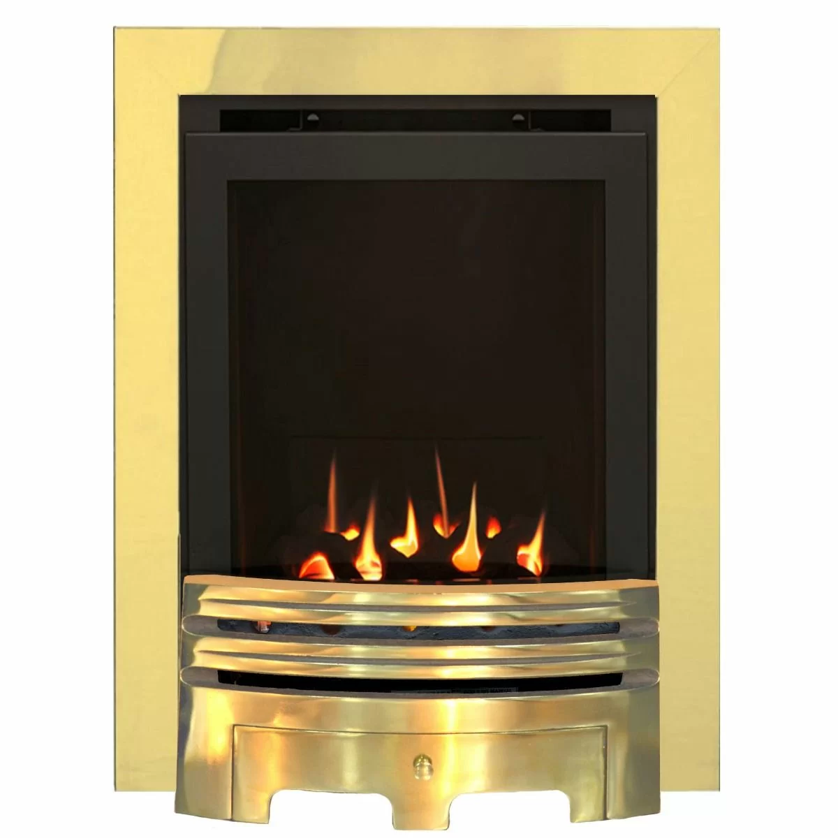 The Grace Slimline High Efficiency Coal Gas Fire Brass at Senso Fireplaces