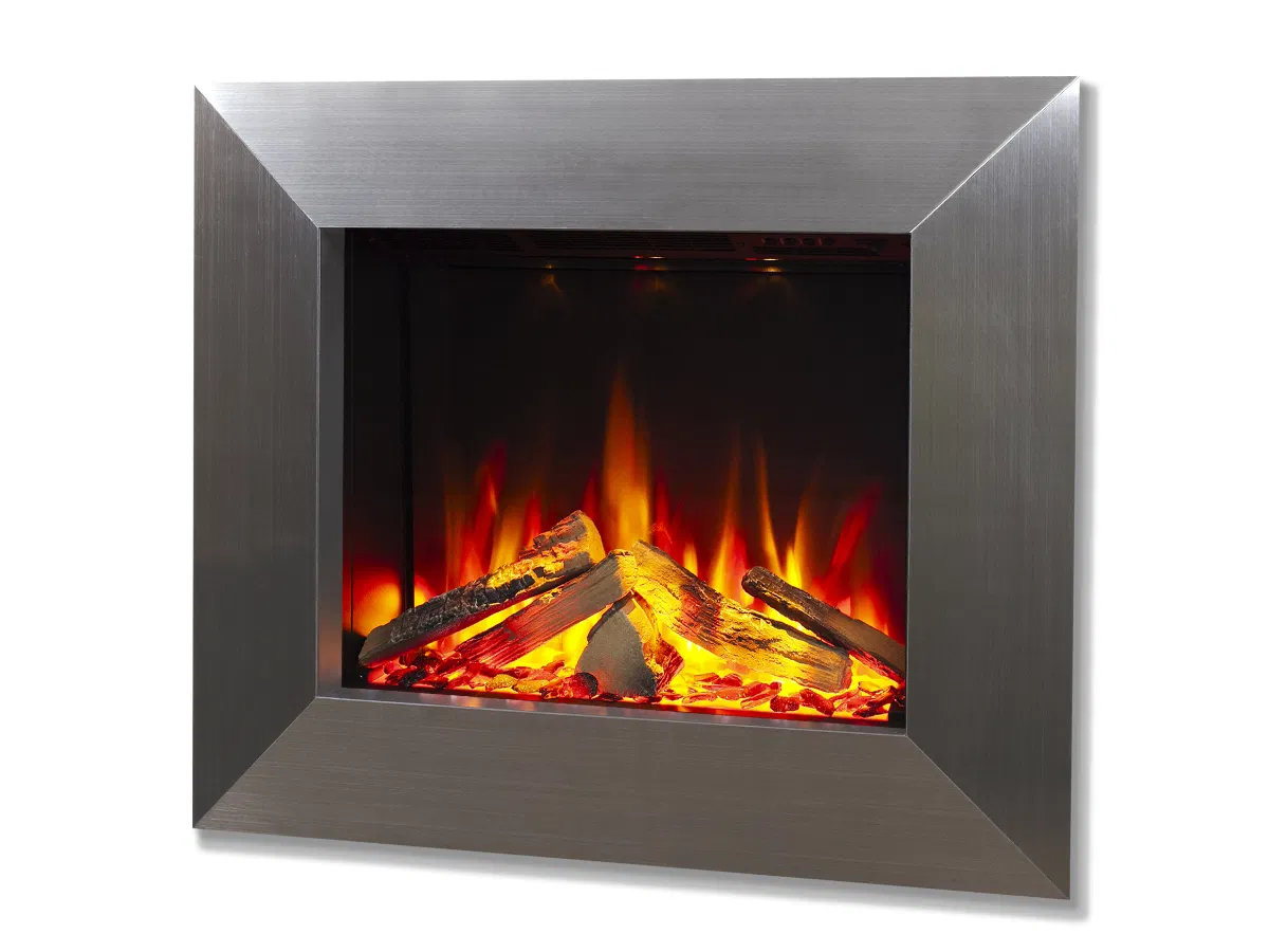 Impulse S600 Satin Silver Electric Fire | Senso Fireplaces Online Store