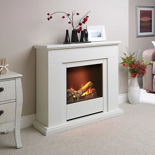 Dimplex Opti-myst Warm White Electric Fire Suite - Realistic Flame ...