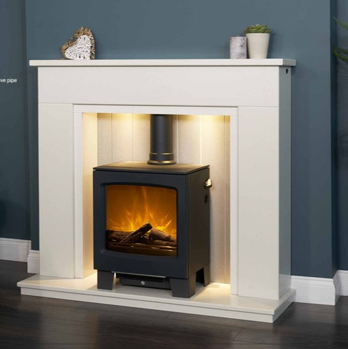 Apollo Electric Marble Fireplace Suite | sensofireplaces