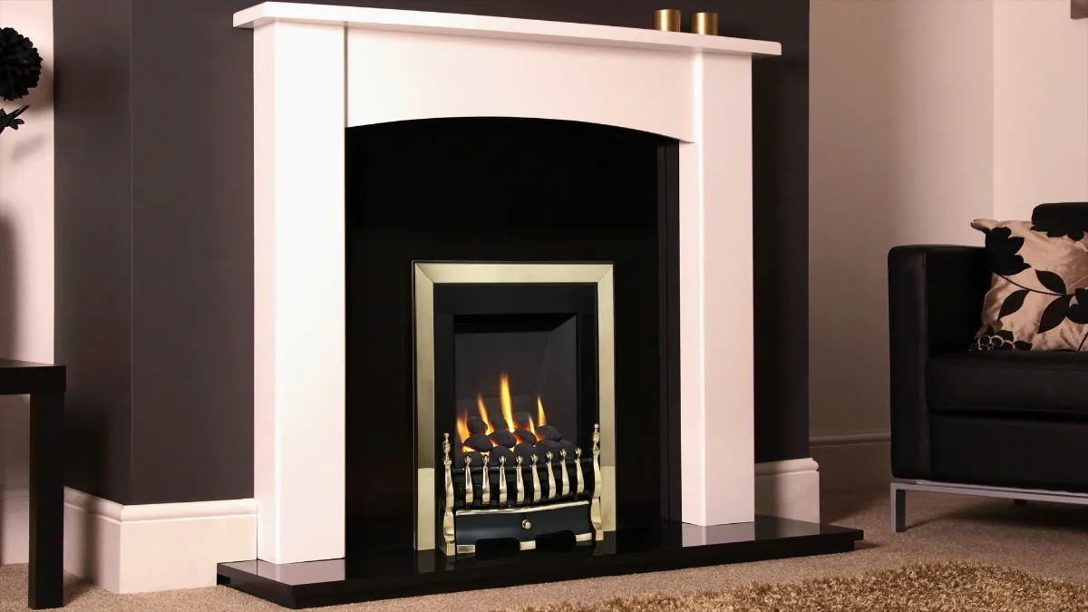 Blenheim slimline Inset Gas Fire Open Fronted Manual Control 5 Year ...