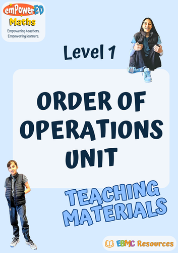 Order of Operations Unit Level 1 | EBMC Resources