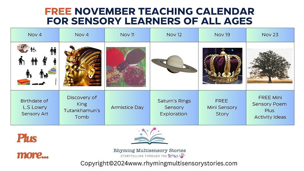 November Teaching Calendar