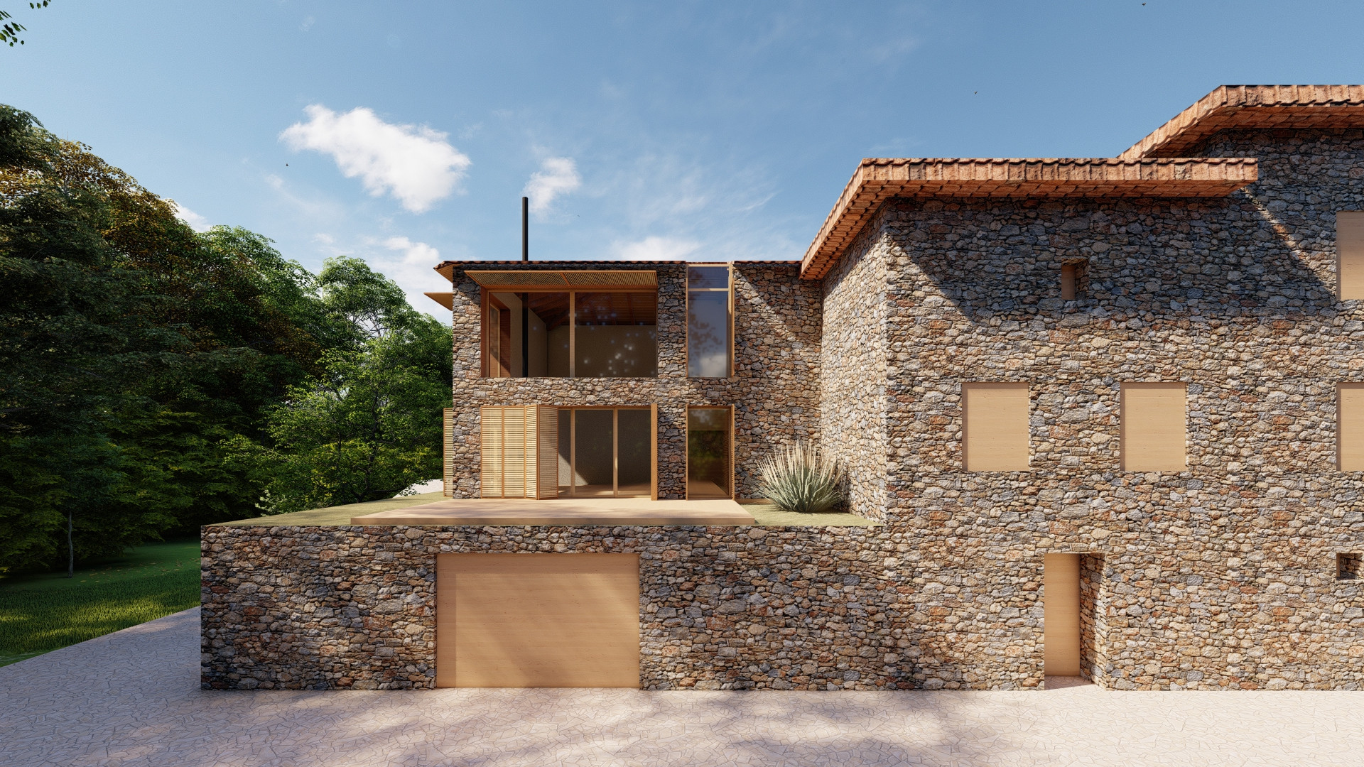 Vernoux en Vivarais Stone House Extension | MuDD Architects