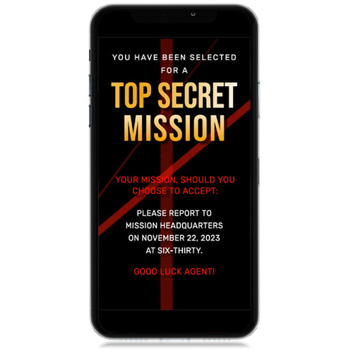 Top Secret Spy Mission - Red Lasers Video Invitation | AnimationInvitations