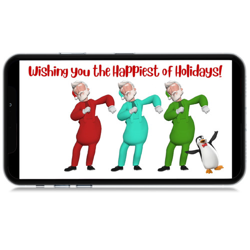 Singing Santas (and a Penguin!) Christmas Party Video Invitation ...