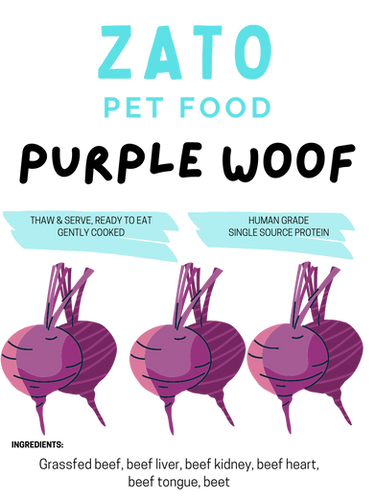 Purple "Woof" | Zato Pet Food