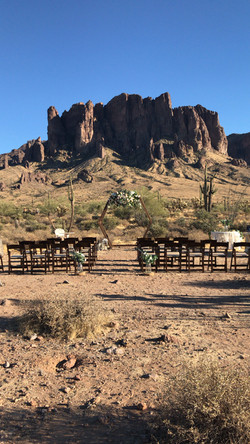 Rustic Wood Tables and Bench Rentals in Arizona