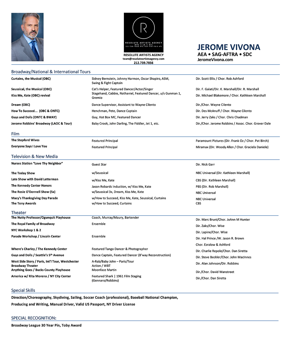 RESUME | Jerome Vivona