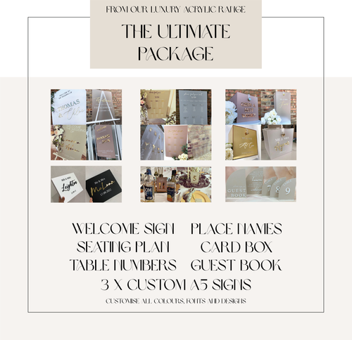 The ULTIMATE Package - Custom Luxury Acrylic Package including Welcome ...