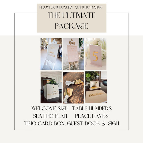 The ULTIMATE Package - Custom Luxury Acrylic Package including Welcome Sign, Sea | CC Designs