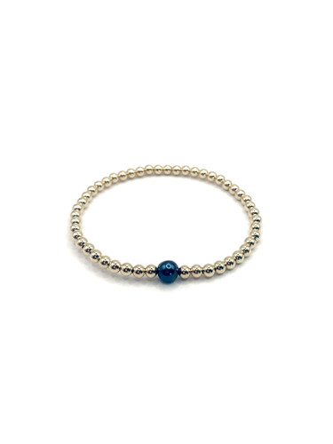 Anna Stretchy Bracelet with Black Pearl | Kaylie Dawn Jewelry