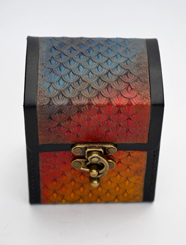 Rainbow DragonScale Dice Box | WanderLost Leather