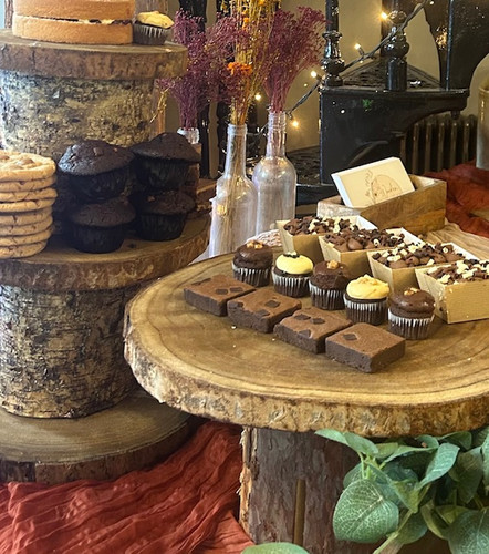 Triple Log Cake stand Hire | Wooden & Wild