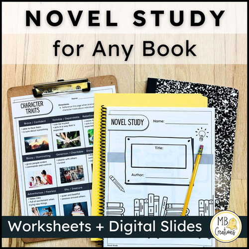 Novel Study for Any Book - Print & Digital Book Study with Discussion ...
