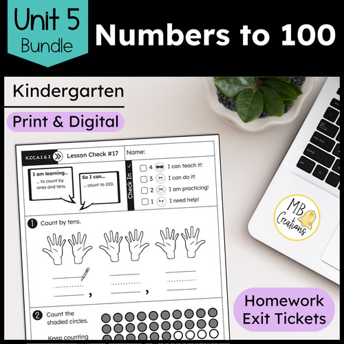Kindergarten iReady Math Unit 5 Bundle | MB Creations