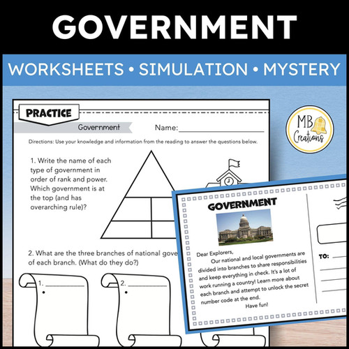 4th Grade Social Studies 3 Branches of Government in United States ...