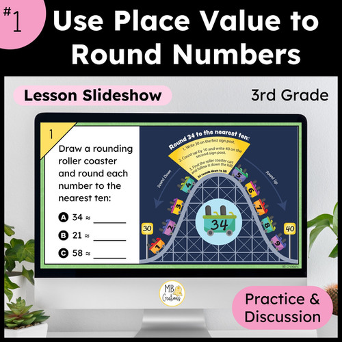 3rd Grade Round Whole Numbers PowerPoint and Google Slides Lesson 1 ...