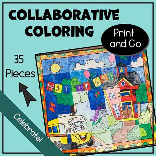 End of Year Activity - Collaborative Coloring Art Poster for Class ...